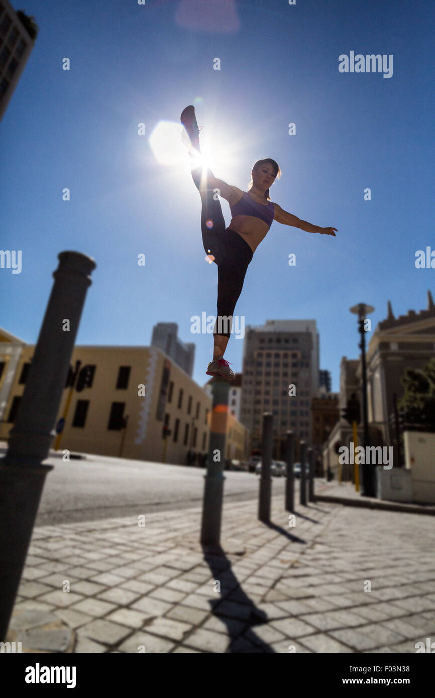 Leg balancing hi-res stock photography and images - Alamy