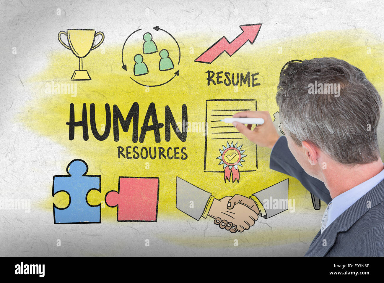 Human resources man writing hi-res stock photography and images - Alamy