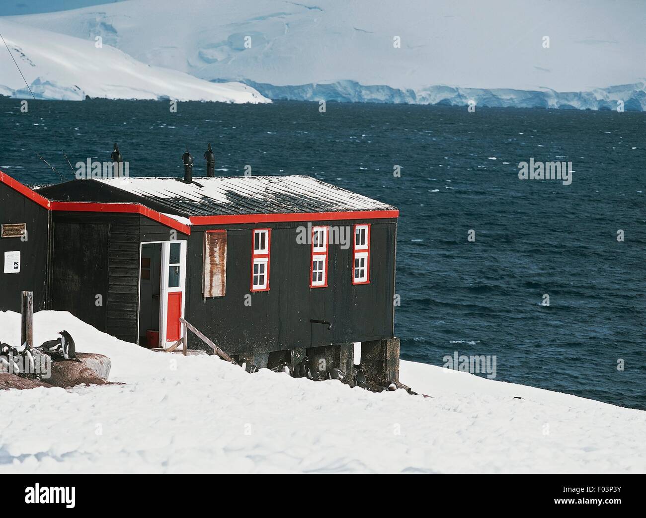 The old British base of Port Lockroy, the base has been renovated into ...