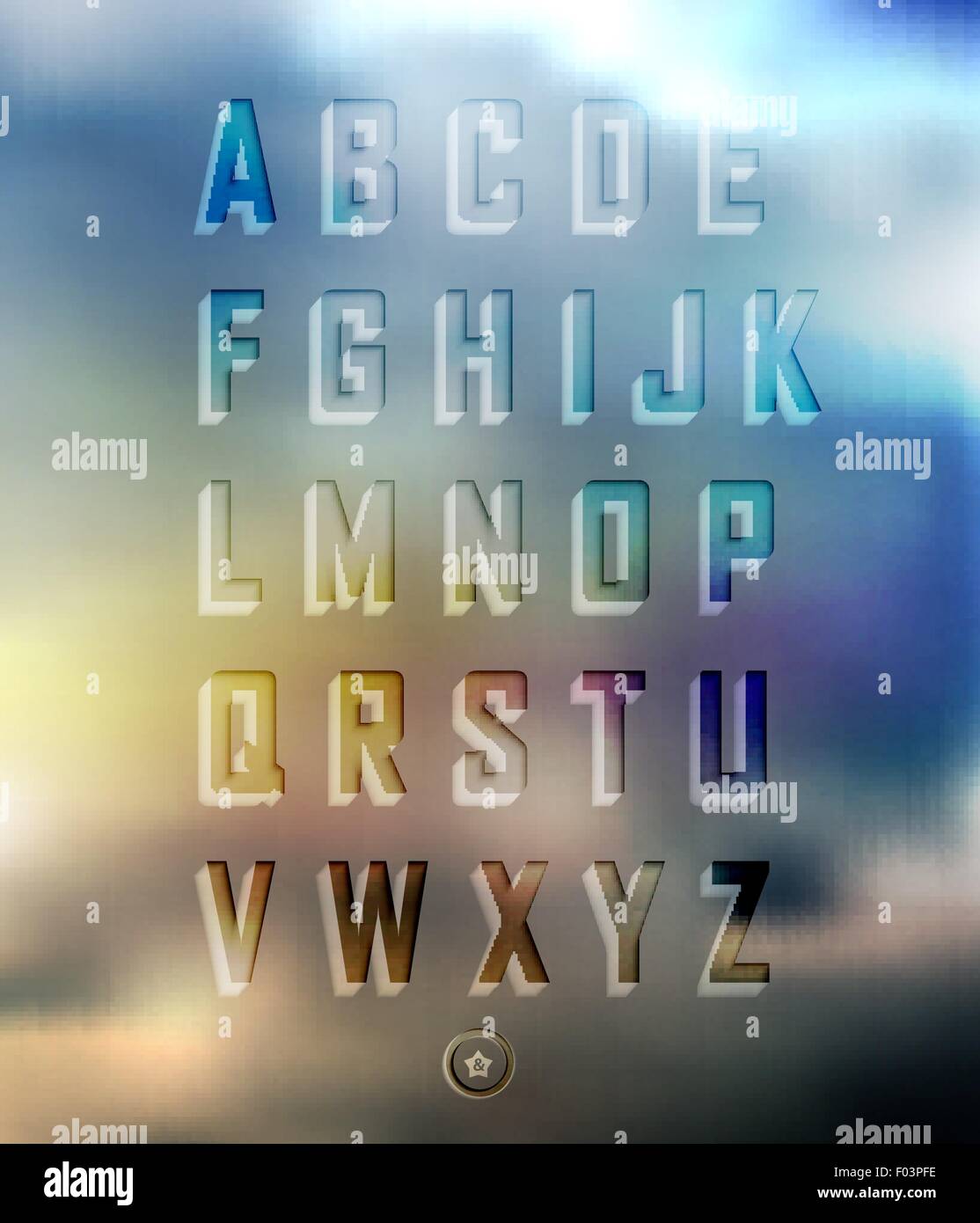 Transparent three-dimensional alphabet set Stock Vector Image & Art - Alamy