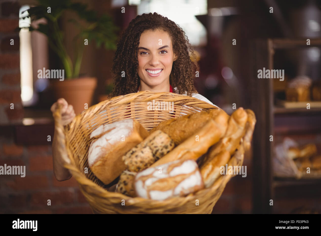 Cheerful waitress smiling showing hi-res stock photography and images ...