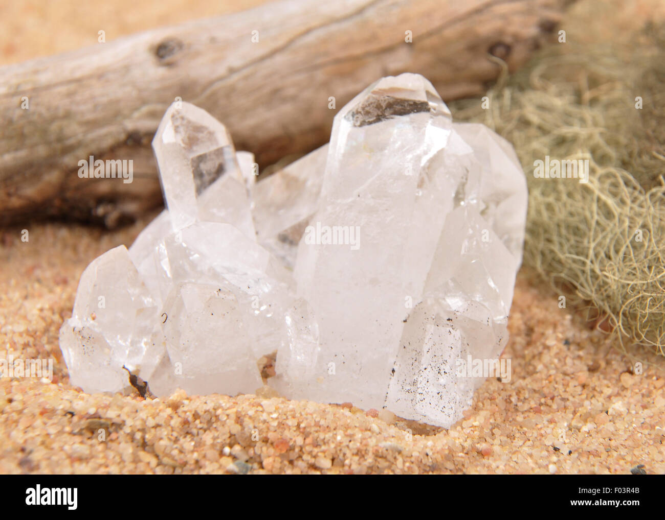 Rock crystal on beach Stock Photo - Alamy