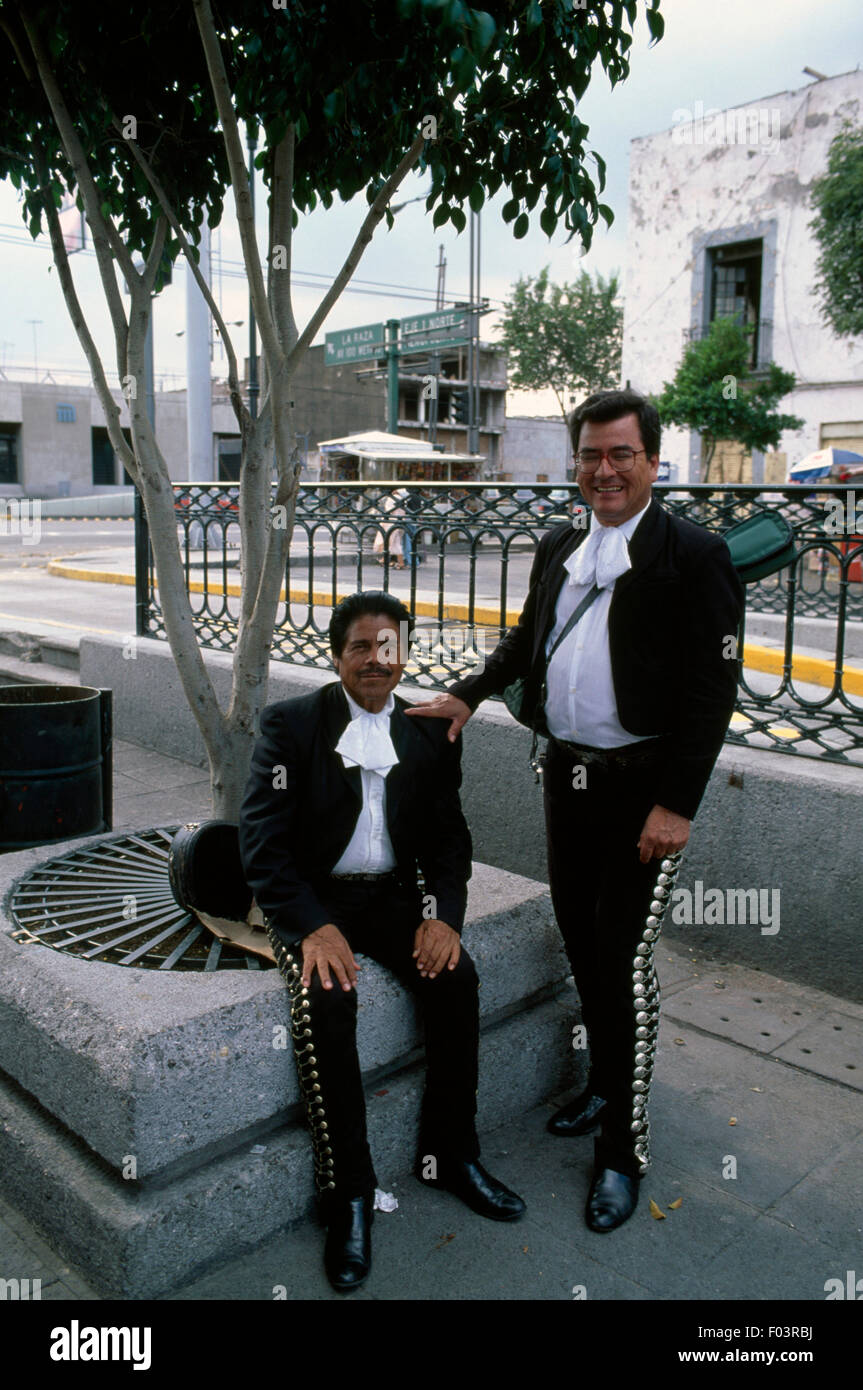 Mariachi (trumpet players) under the portico in Plaza Garibaldi, Mexico ...