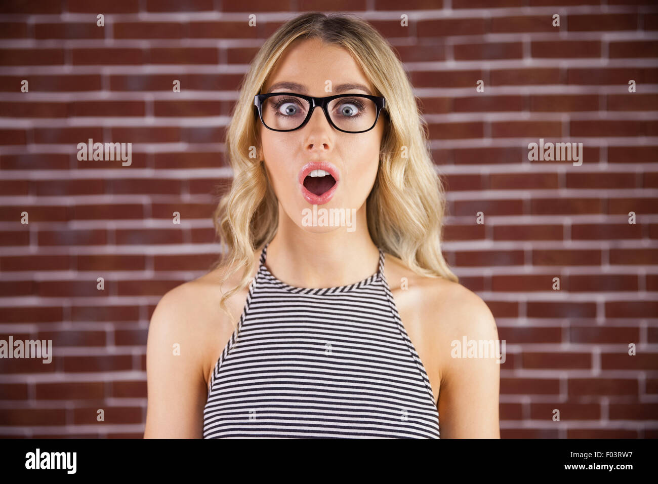 Shocked youthful female hi-res stock photography and images - Alamy