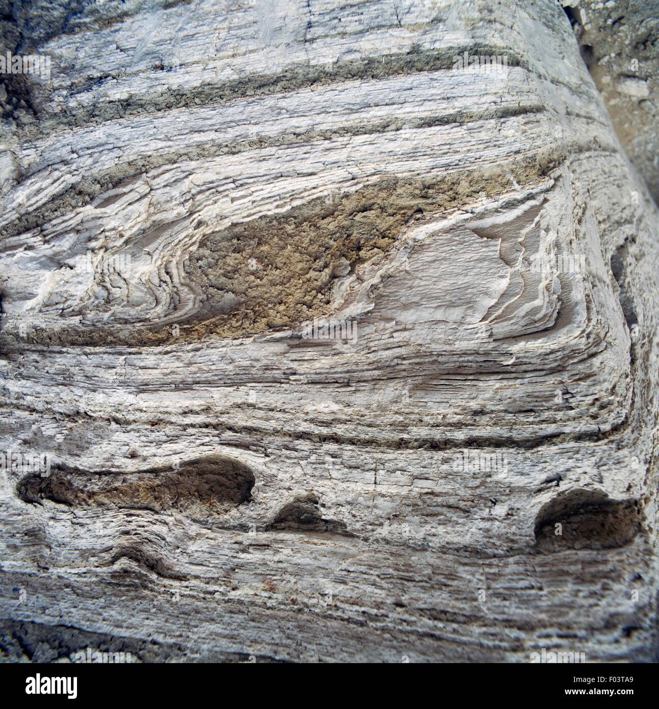 Rock formations beside the Flour Cave, near Mount Sodom or Jebel Usdum ...