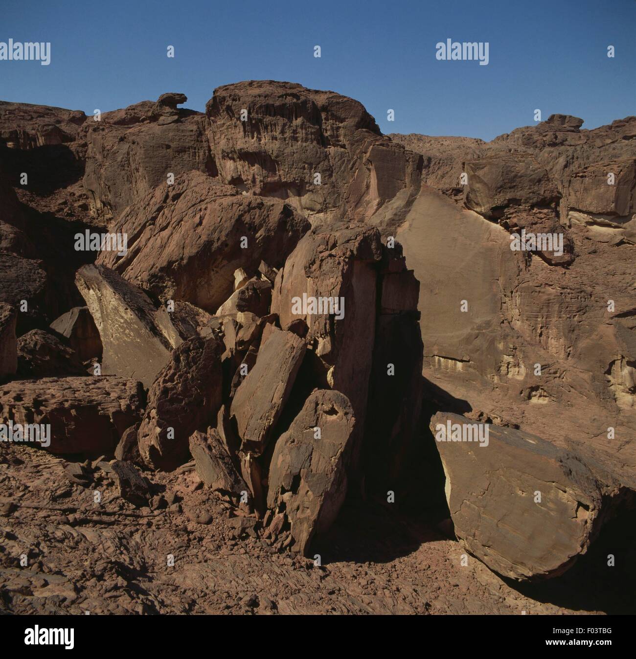 Landscape behind the King Solomon's Pillars area, Timna, Israel Stock ...