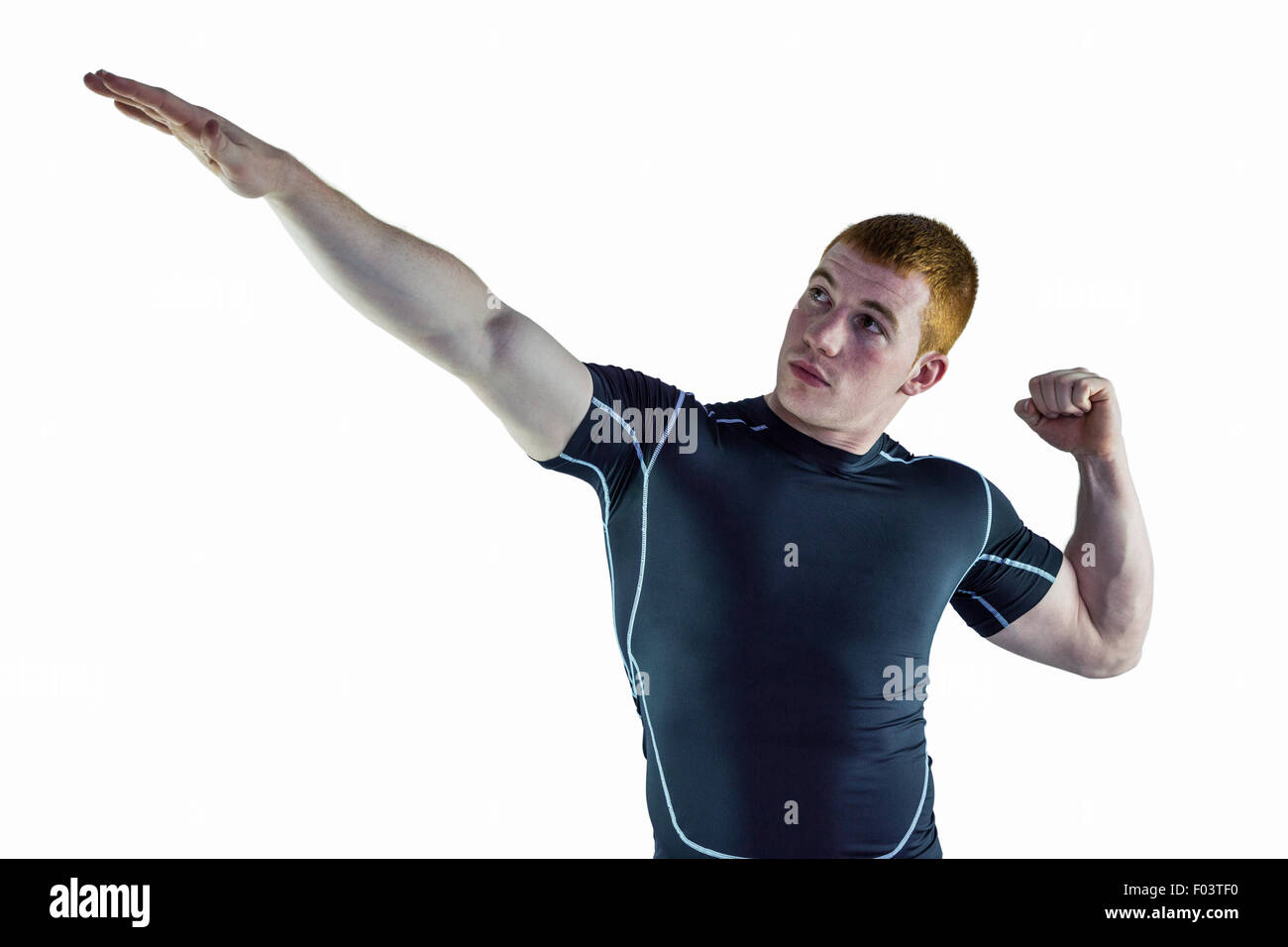 Athlete pointing at sky hi-res stock photography and images - Alamy