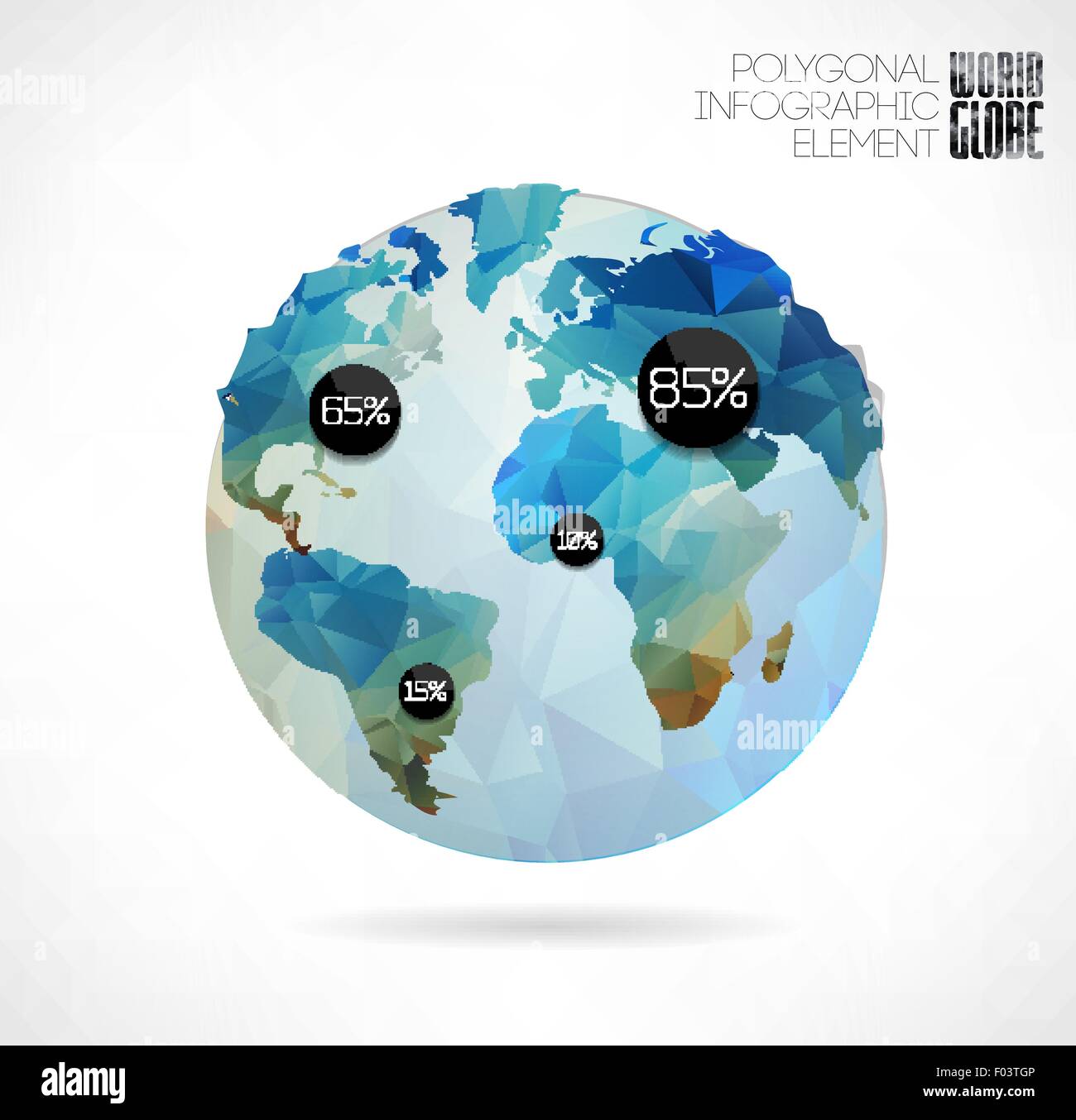 Polygon texture earth globe icon hi-res stock photography and images ...