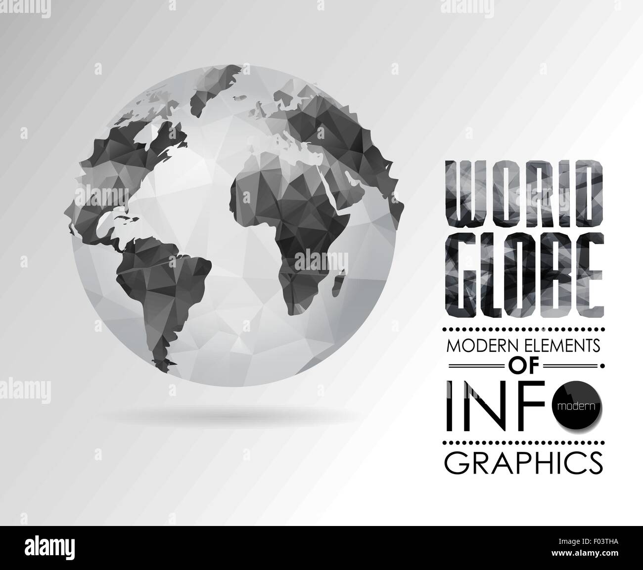 Vector world globe, triangular map of the earth Stock Vector Image ...