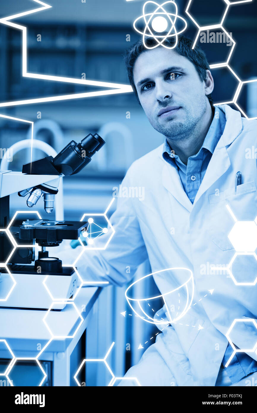 Technology sitting science expertise research microscope laboratory hi ...