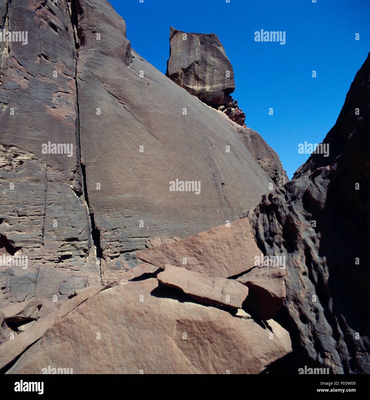 Landscape behind the King Solomon's Pillars area, Timna, Israel Stock ...