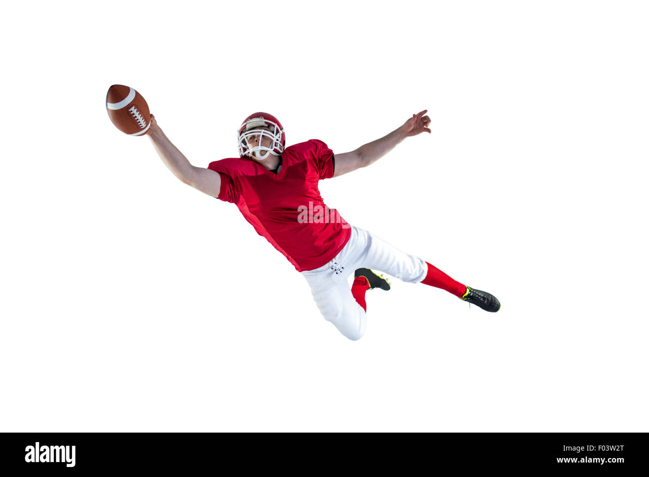 American football player scoring a touchdown Stock Photo - Alamy