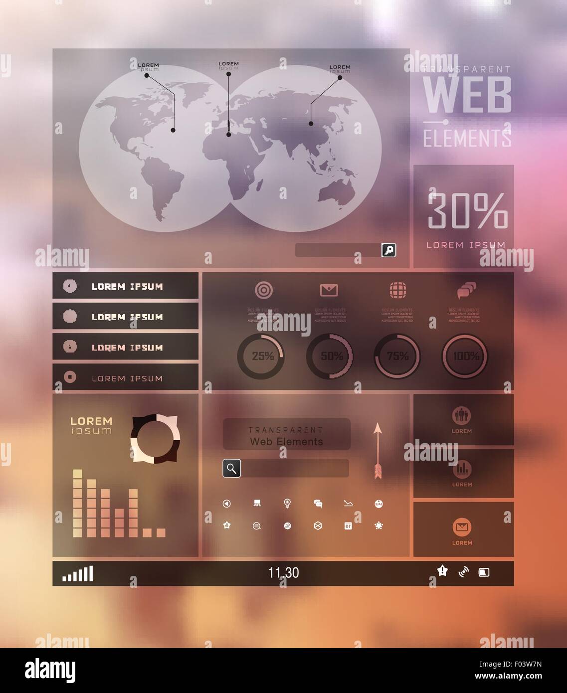 Transparent business Infographics. Shadows options Stock Vector Image ...