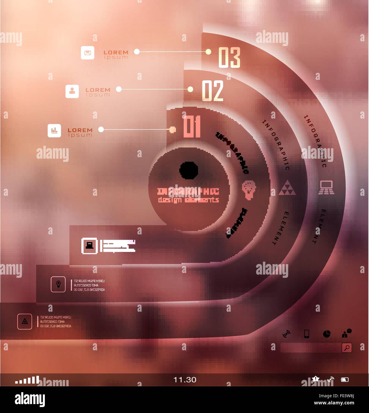 Transparent business Infographics. Shadows options Stock Vector Image ...