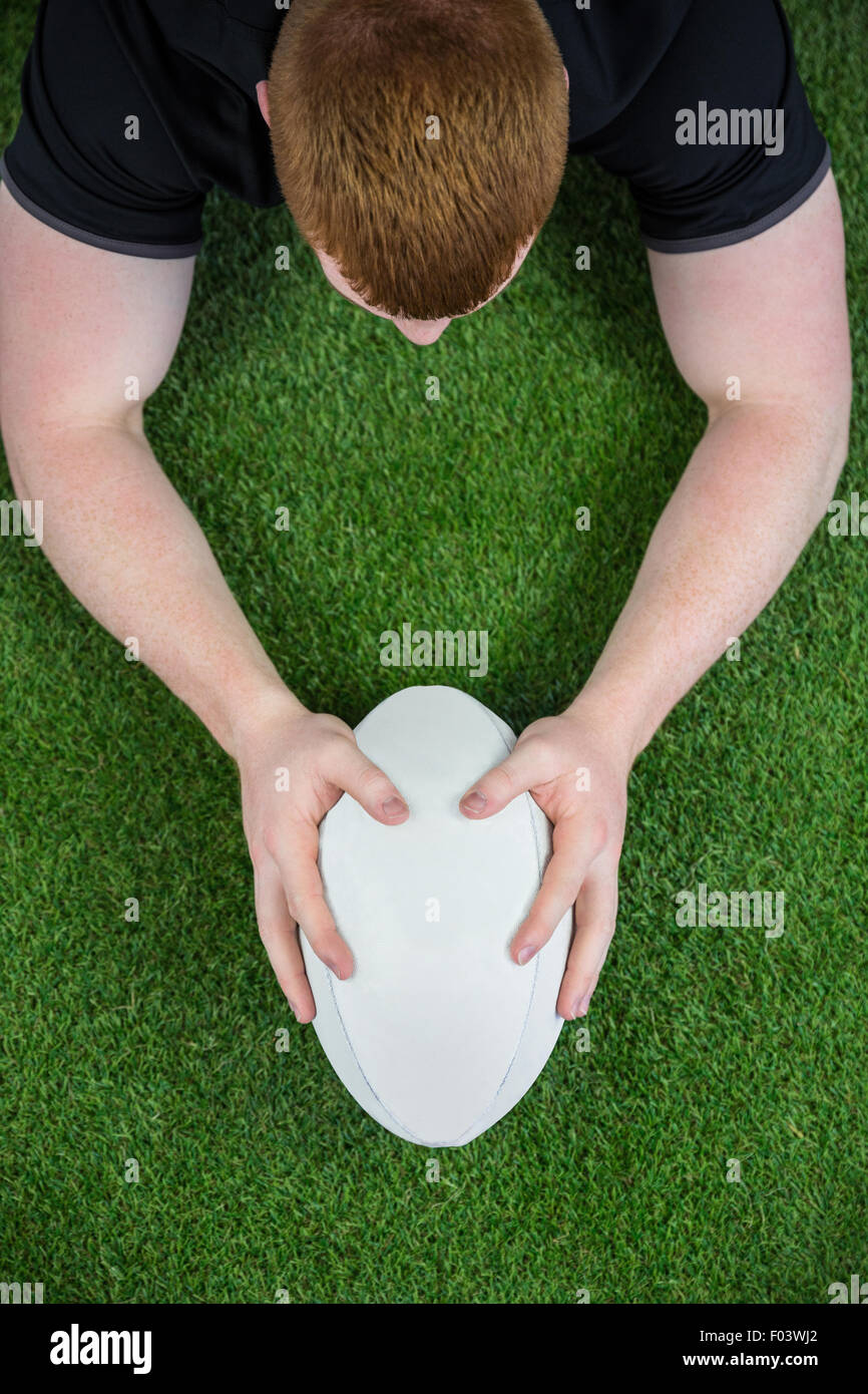 A rugby player scoring a try Stock Photo - Alamy