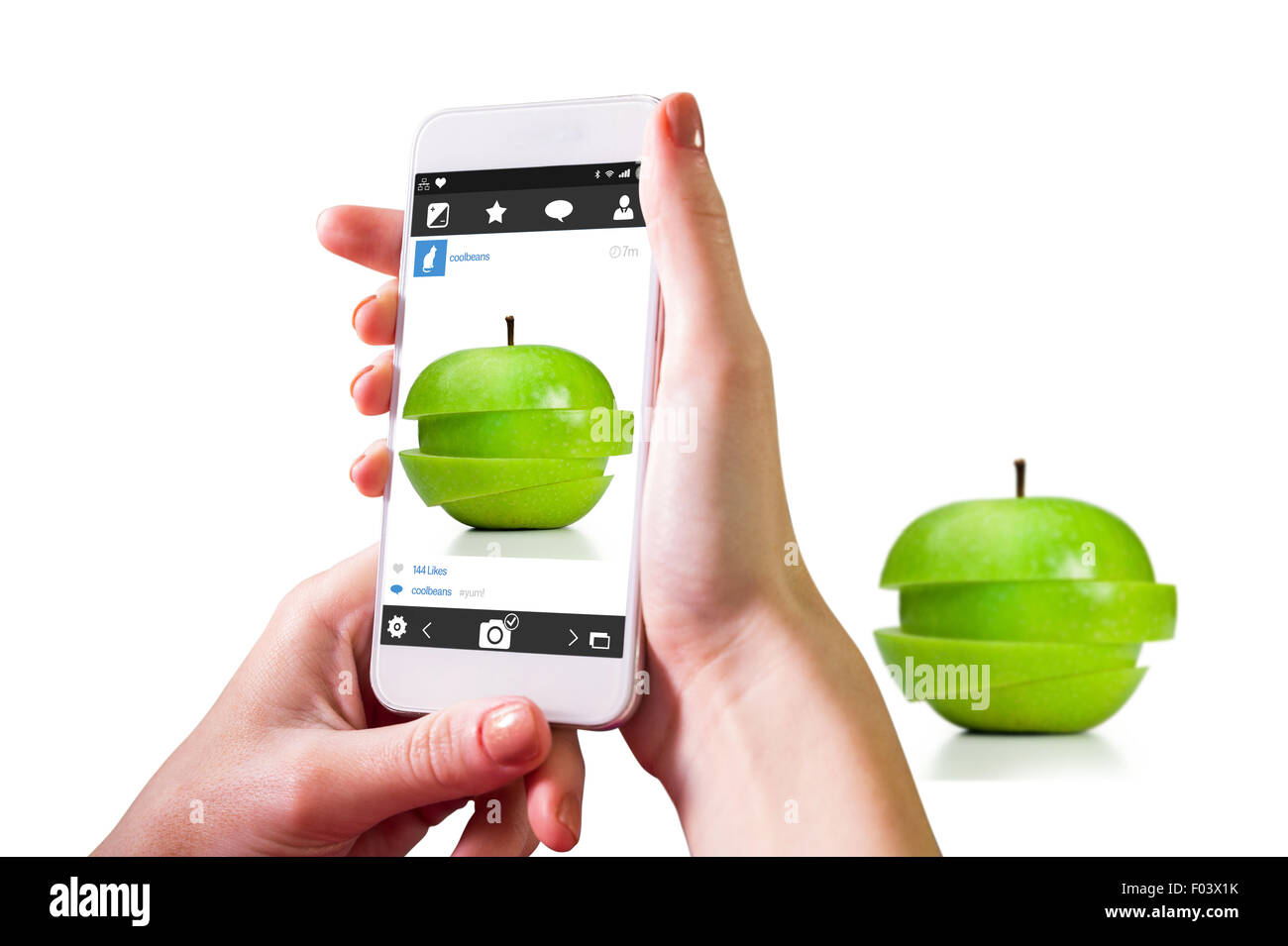 Hand holding fresh sweet Cut Out Stock Images & Pictures - Alamy