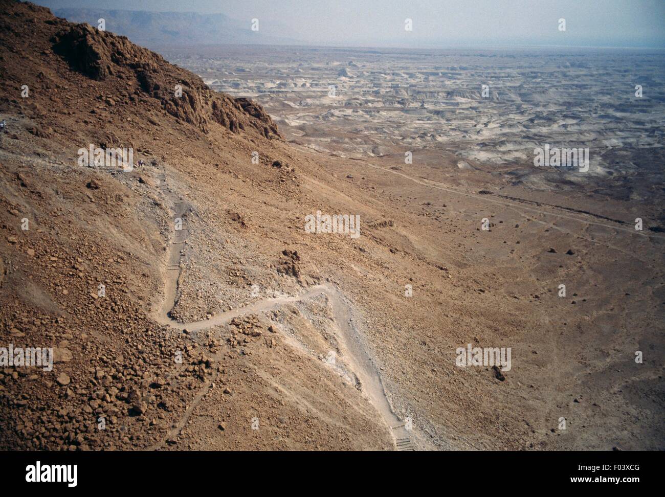 The Snake Path leading to the Masada fortress (Unesco World Heritage ...