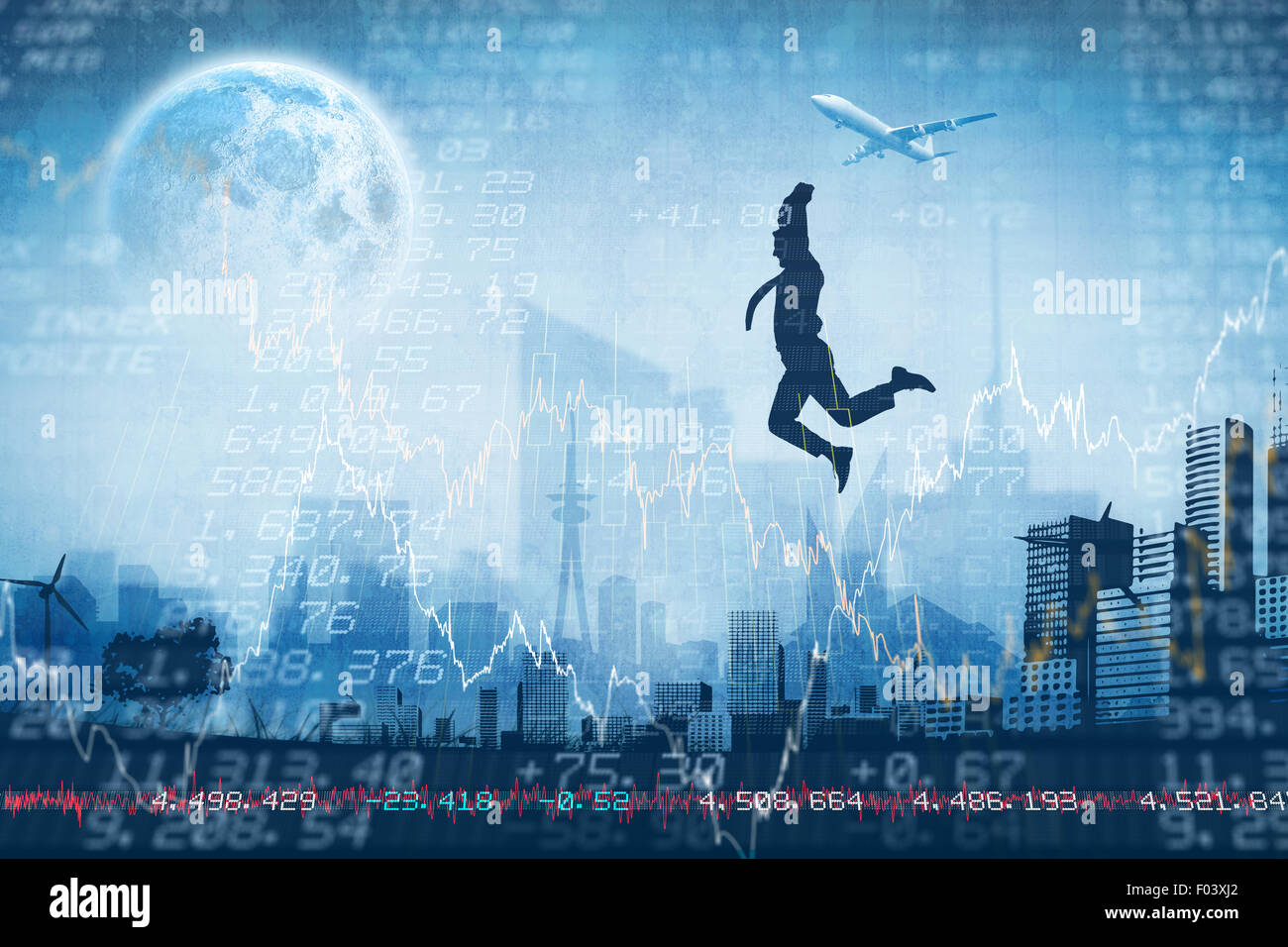 Composite image of full moon Stock Photo - Alamy