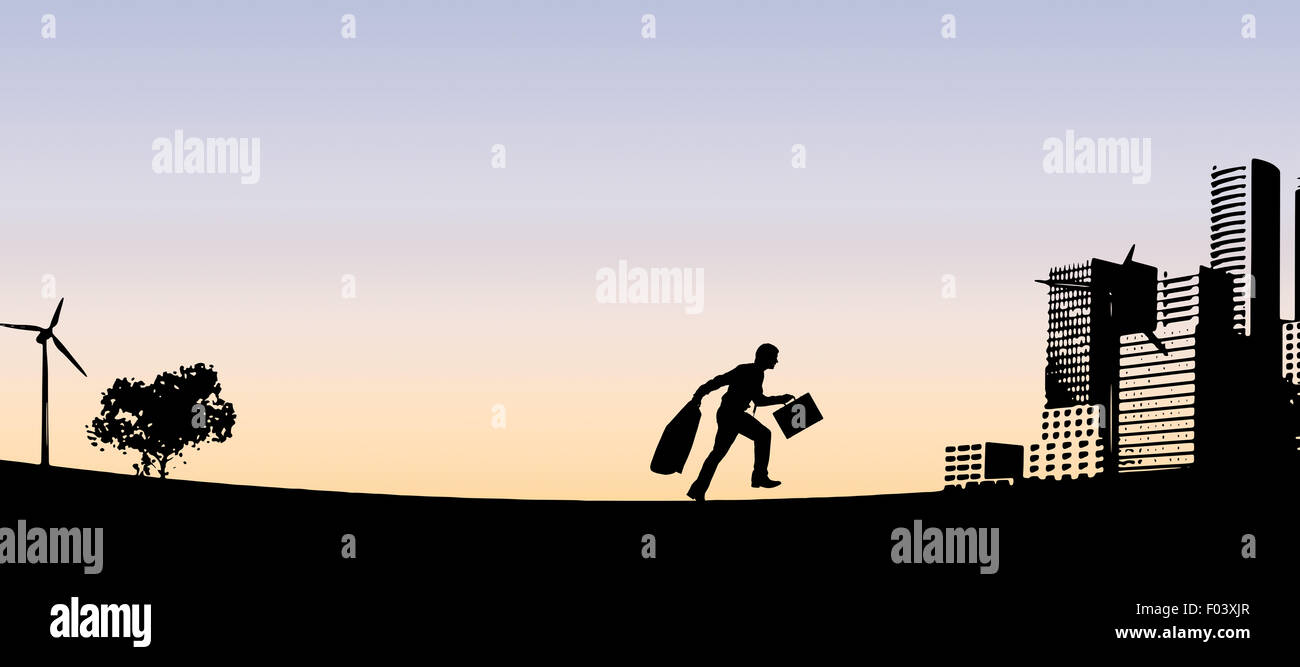Composite image of businessman stepping Stock Photo - Alamy