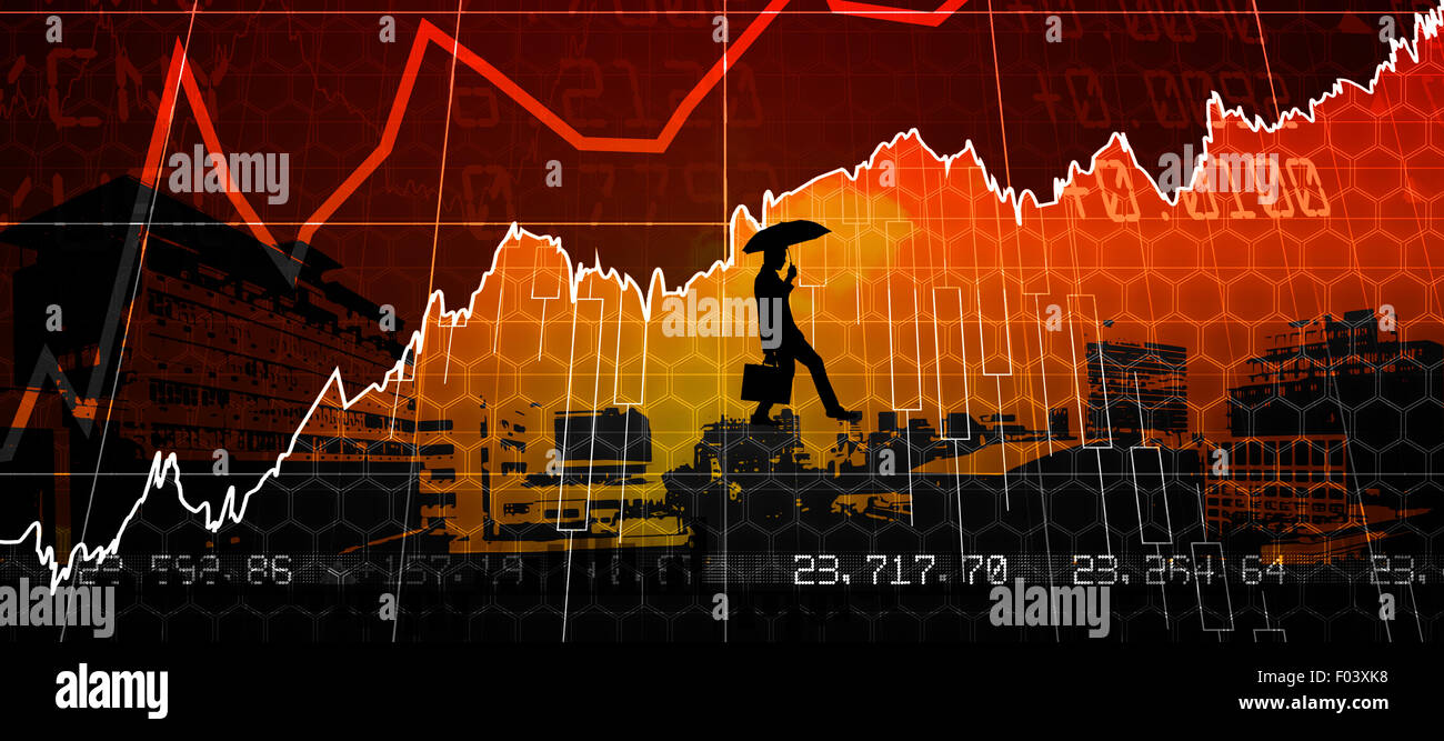 Composite image of businessman stepping Stock Photo - Alamy