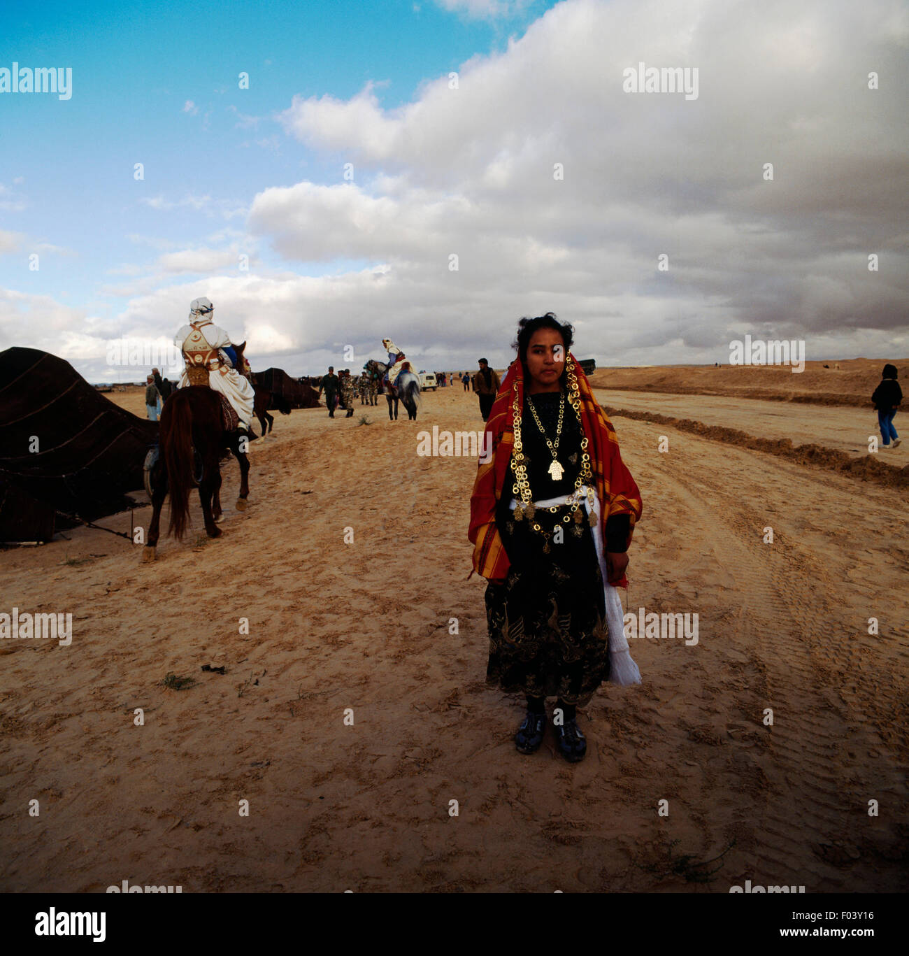 Woman in traditional clothes, Berber festival, Tunisia Stock Photo - Alamy