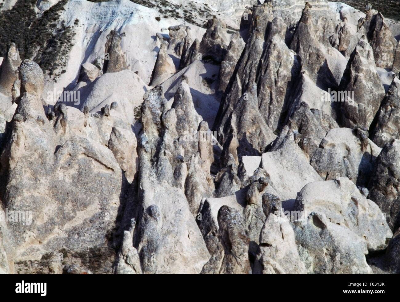 Eroded volcanic tuff formations, Cappadocia, Turkey Stock Photo - Alamy