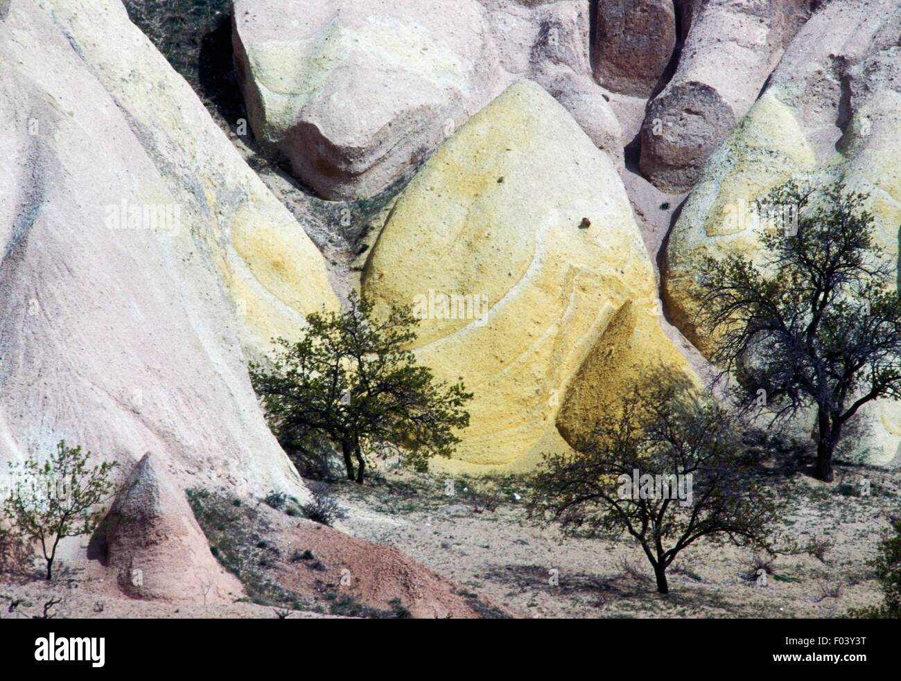 Eroded volcanic tuff formations, Cappadocia, Turkey Stock Photo - Alamy