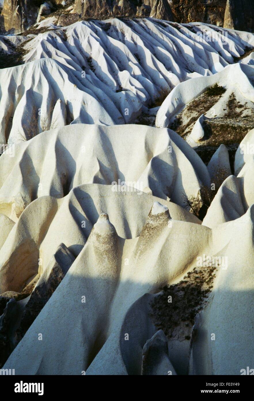 Eroded volcanic tuff formations, Cappadocia, Turkey Stock Photo - Alamy
