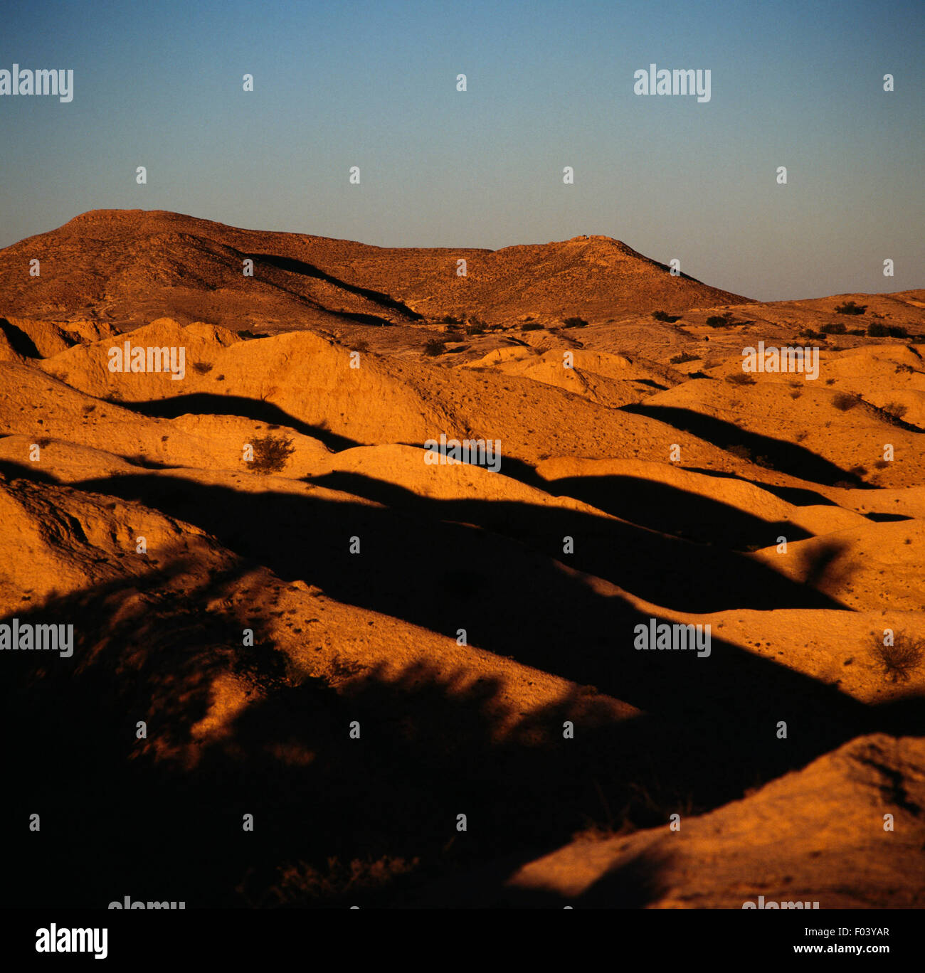 Landscape near the Berber village of Matmata, Sahara Desert, Tunisia ...