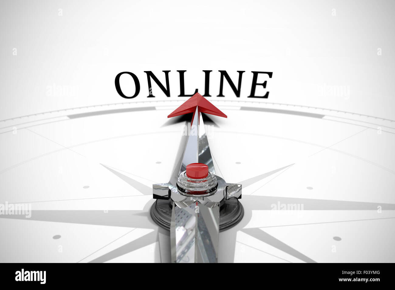 Online against compass Stock Photo - Alamy