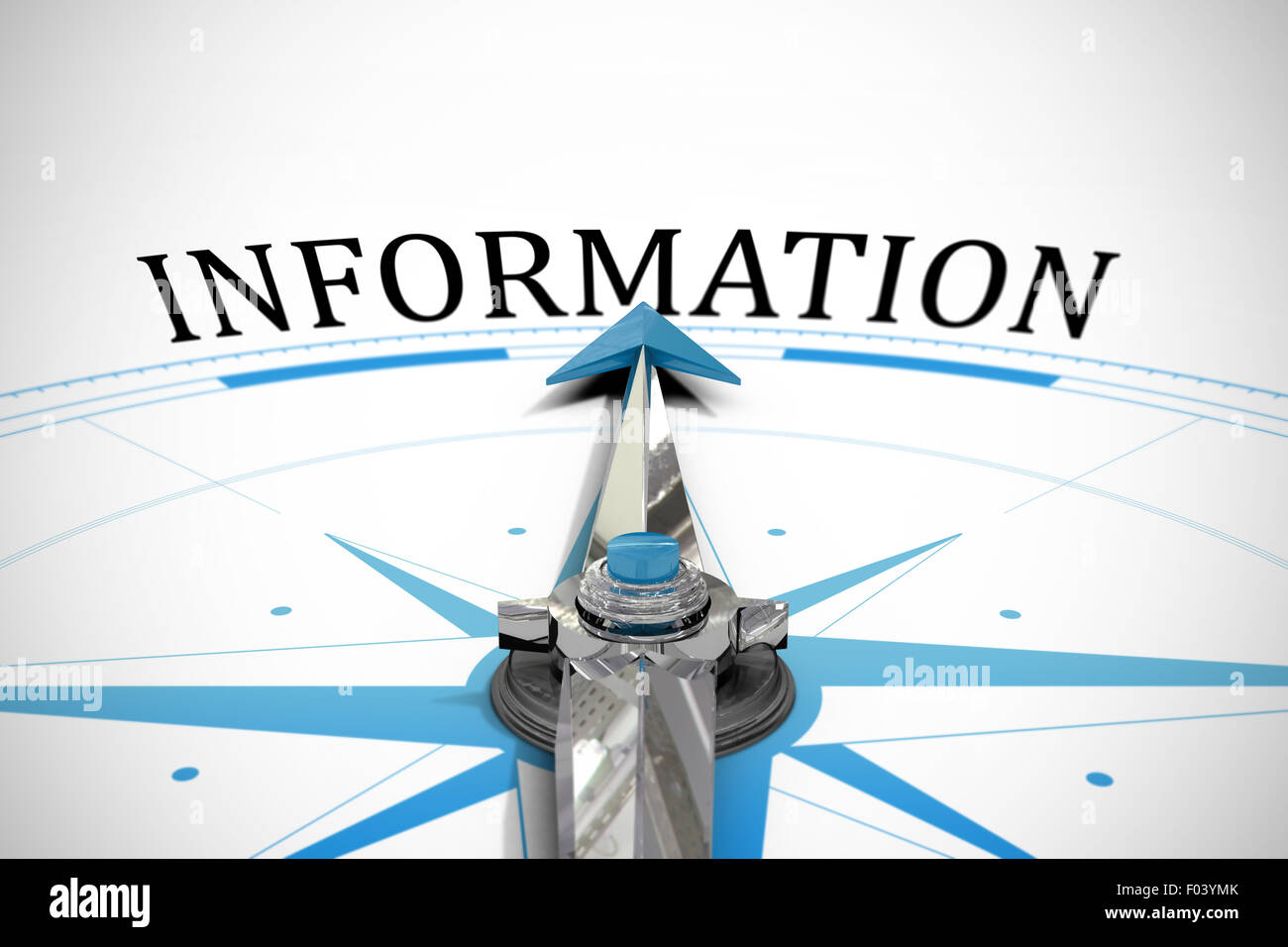 Information against compass Stock Photo - Alamy