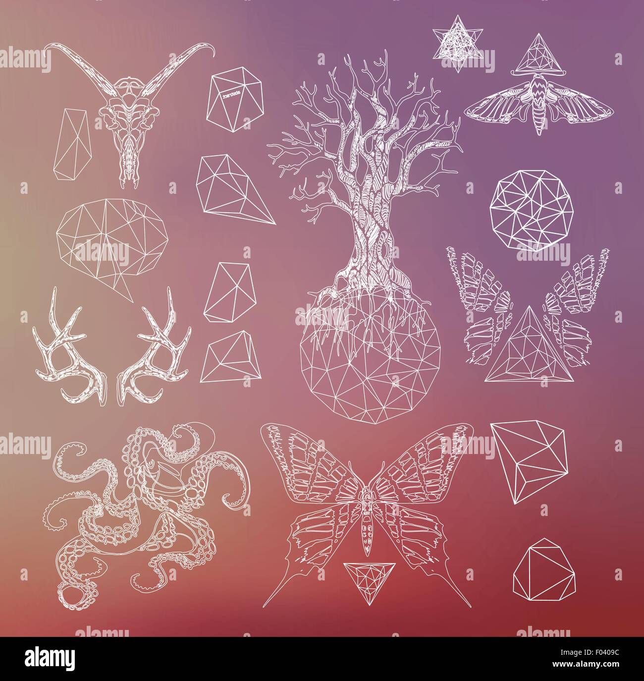 Abstract gothic thin line Stock Vector Image & Art - Alamy