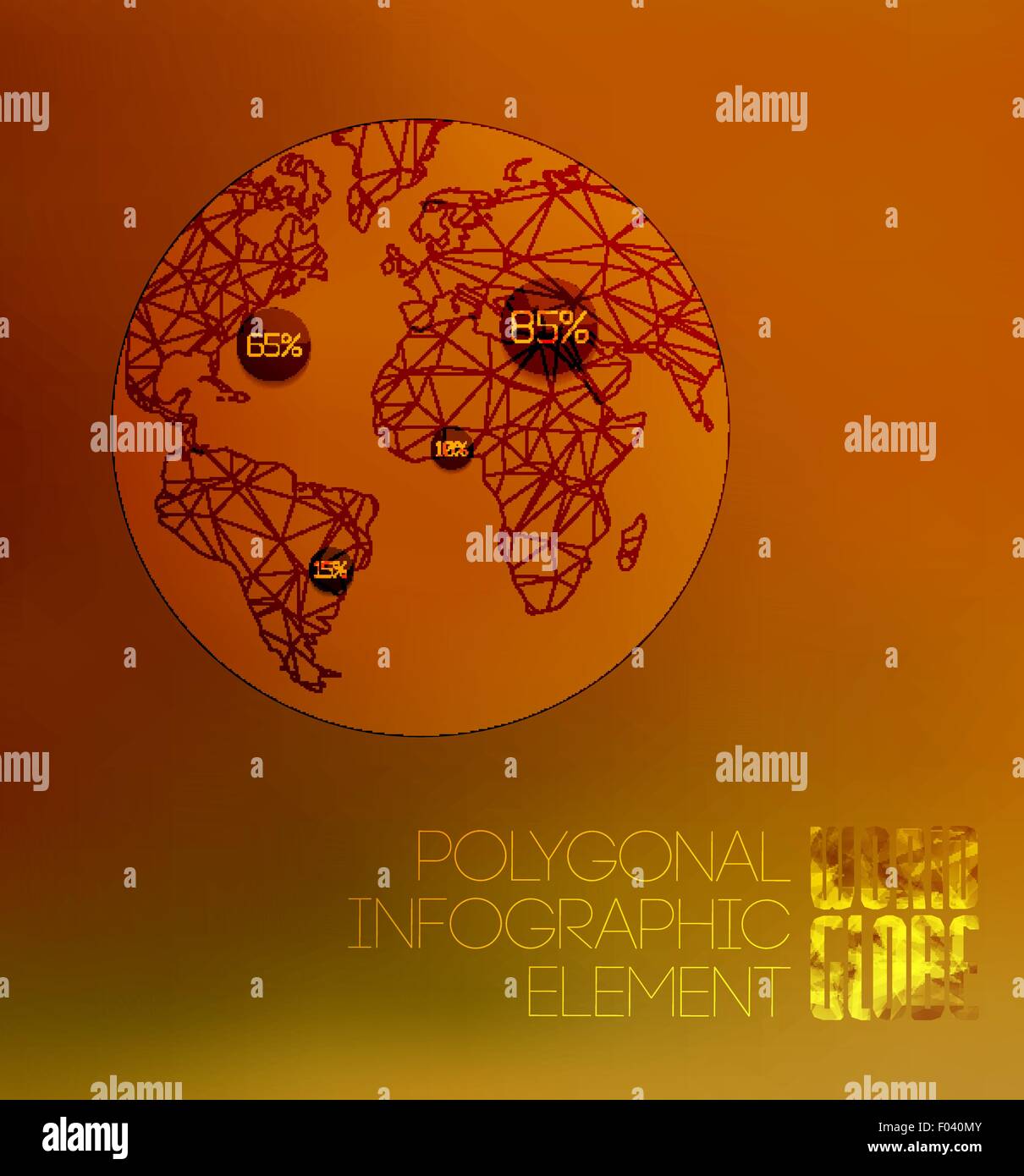 Modern elements of info graphics. World Map and typography Stock Vector ...