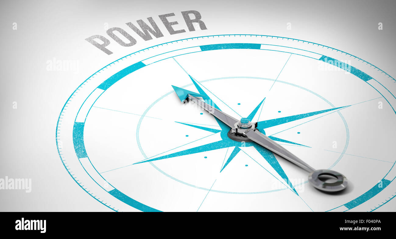Power against compass Stock Photo - Alamy