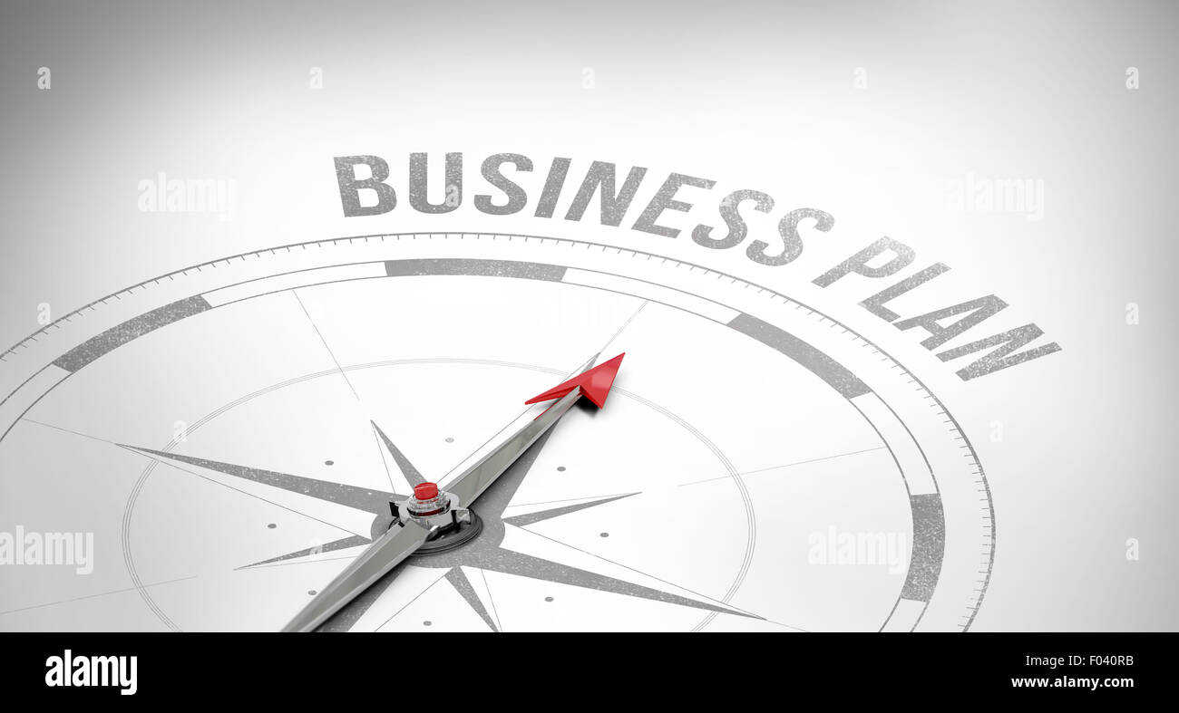 Business plan against compass Stock Photo - Alamy