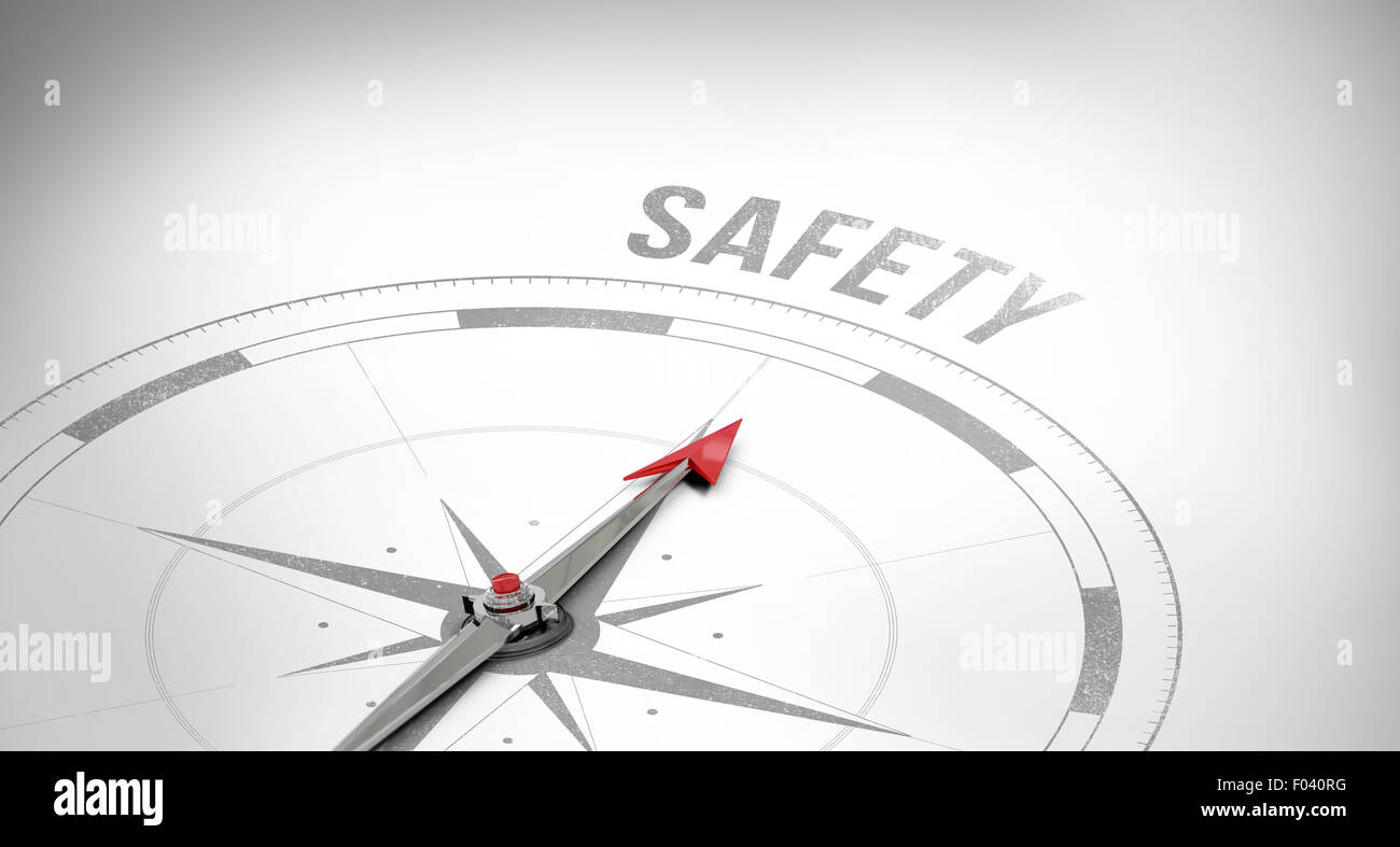 Safety against compass Stock Photo - Alamy