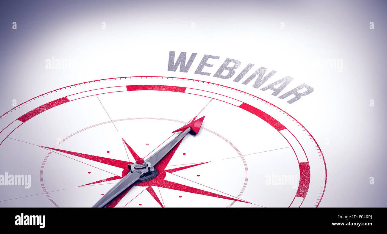 Webinar against compass Stock Photo - Alamy