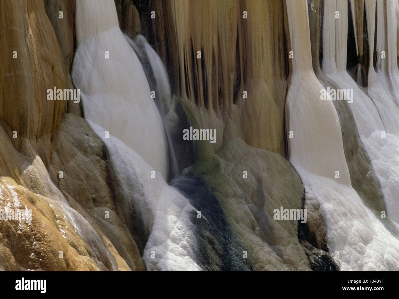 Petrified waterfalls, detail, Hammam Meskhoutine (Hammam Shellala ...