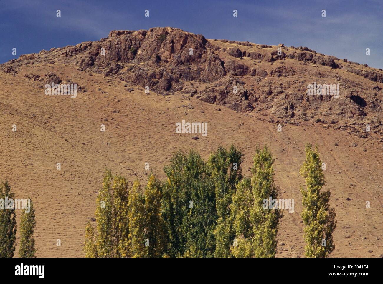 Landscape near a desert oasis, Iranian Azerbaijan, Iran Stock Photo - Alamy