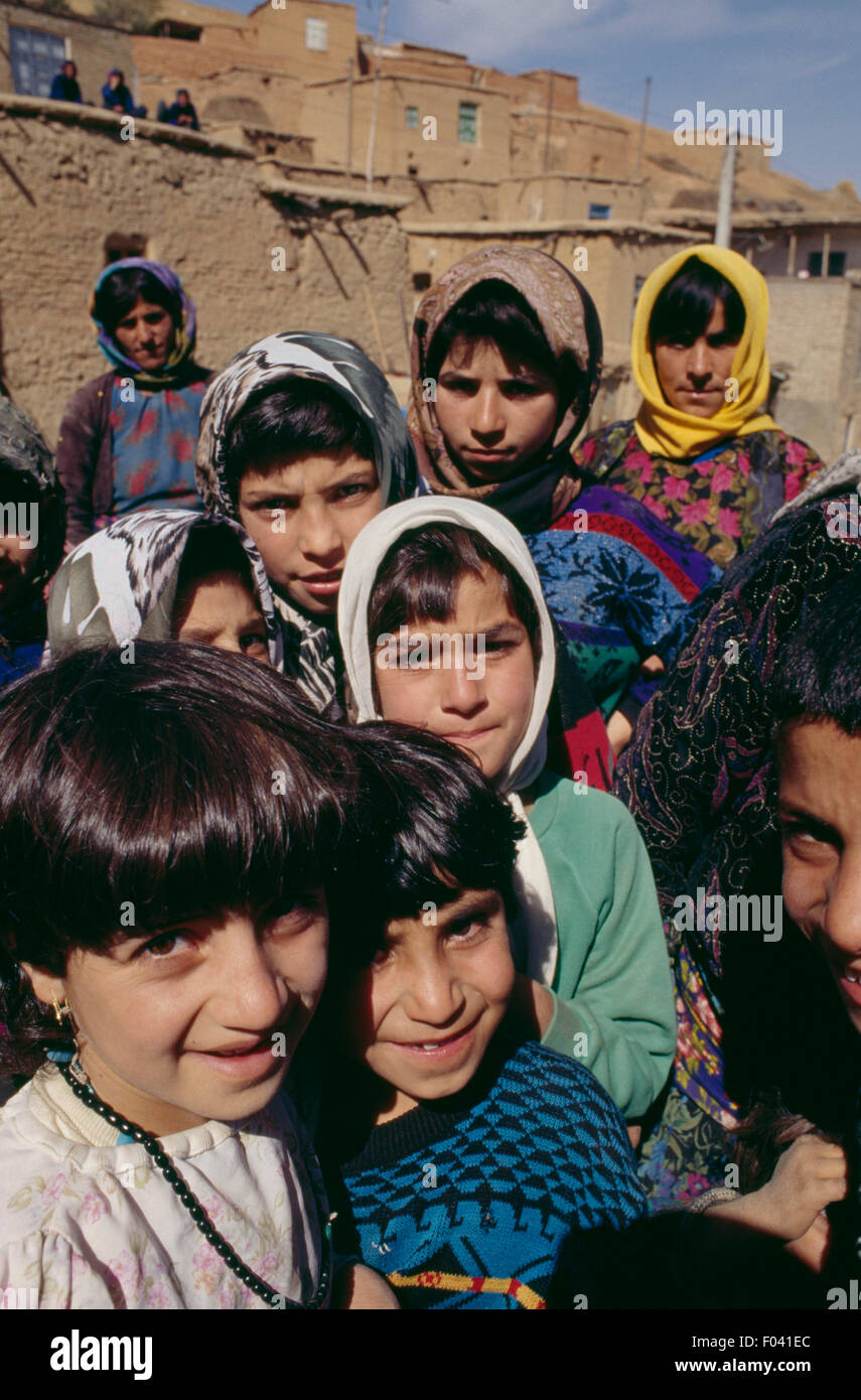 Children in a Kurdish village, Iranian Azerbaijan, Iran Stock Photo - Alamy
