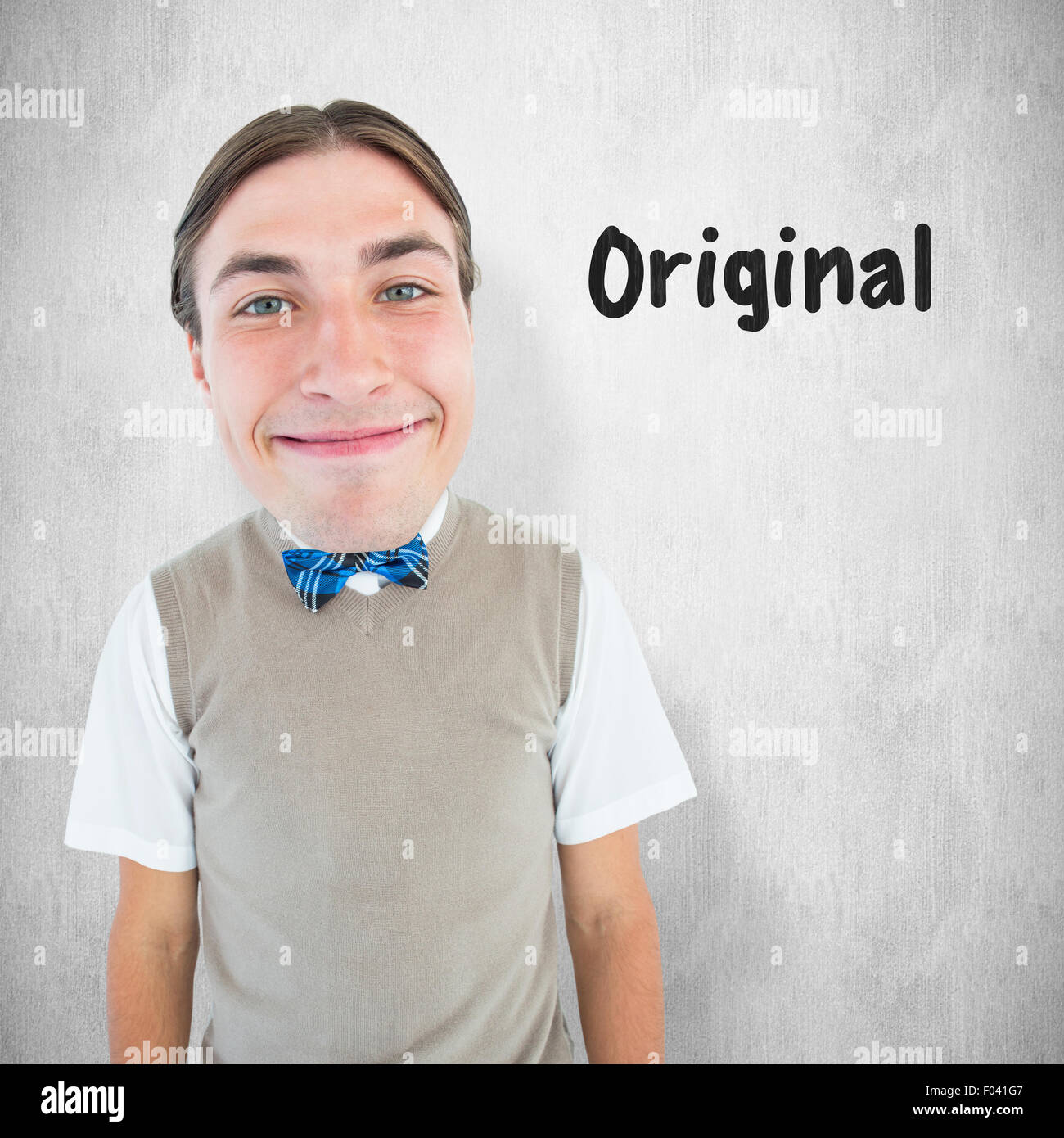 Composite image of nerd smiling Stock Photo - Alamy