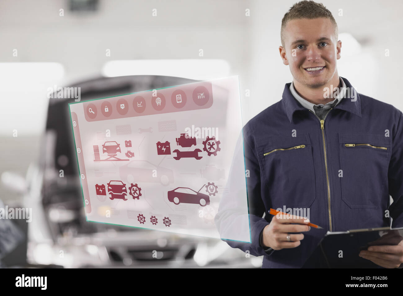 Composite image of engineering interface Stock Photo - Alamy