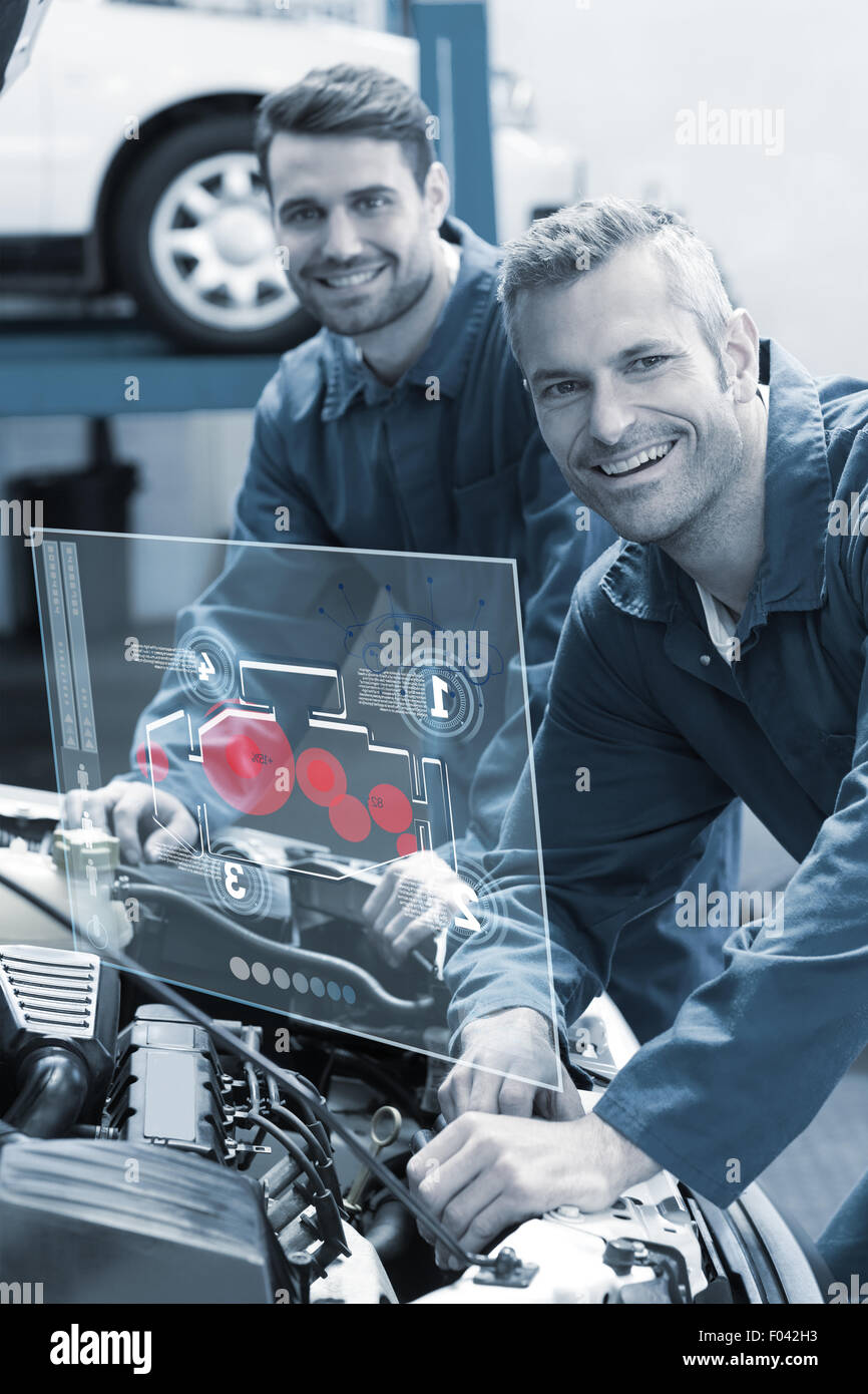 Composite image of engine interface Stock Photo - Alamy