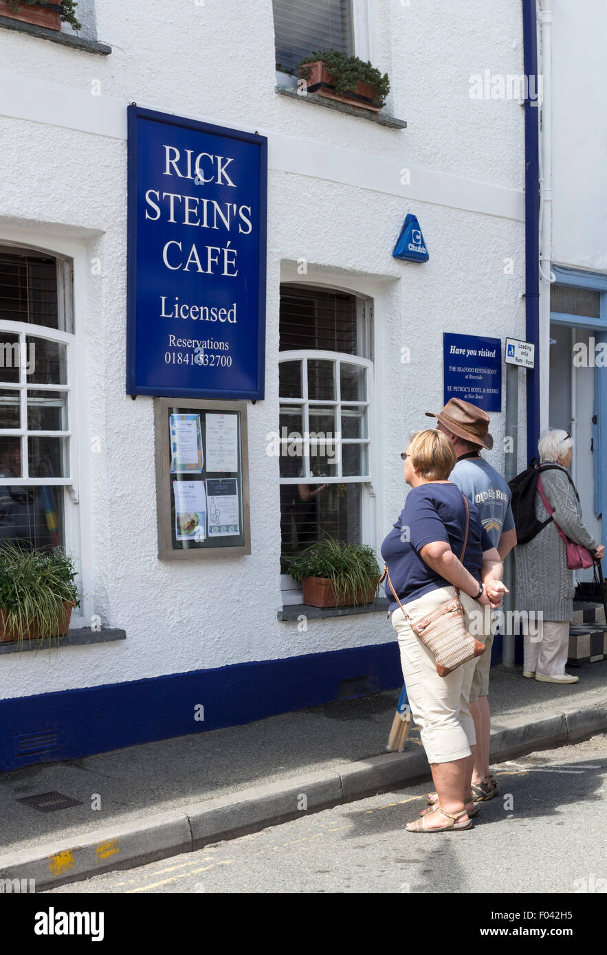 People Reading the Menu Outside of Rick Stein's Cafe in Padstow ...