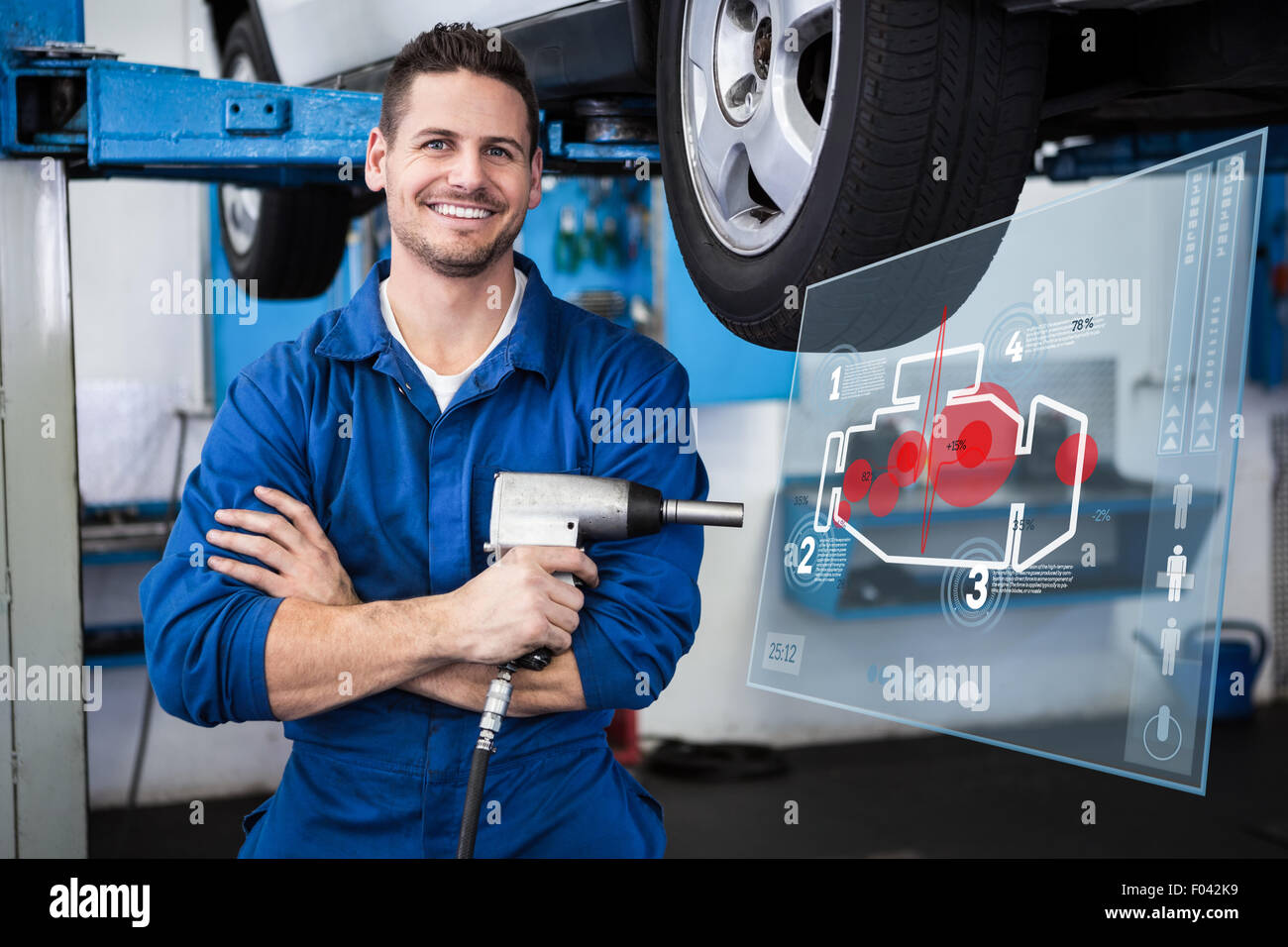 Composite image of engine interface Stock Photo - Alamy