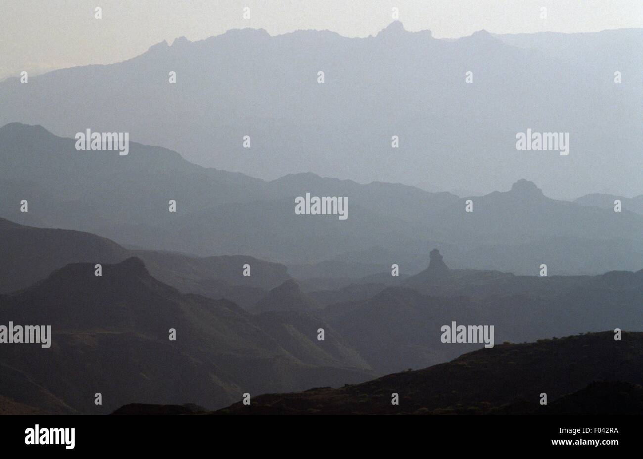 View of Haraz Mountains from Manakha, Yemen Stock Photo - Alamy