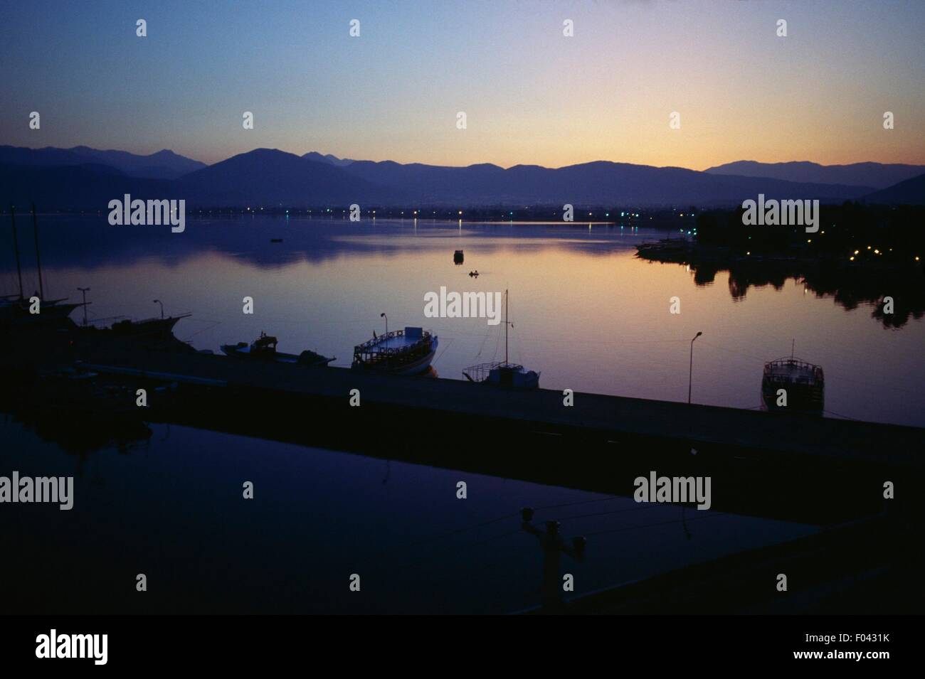The Fethiye port at sunset, Mugla Province, Turkey Stock Photo - Alamy
