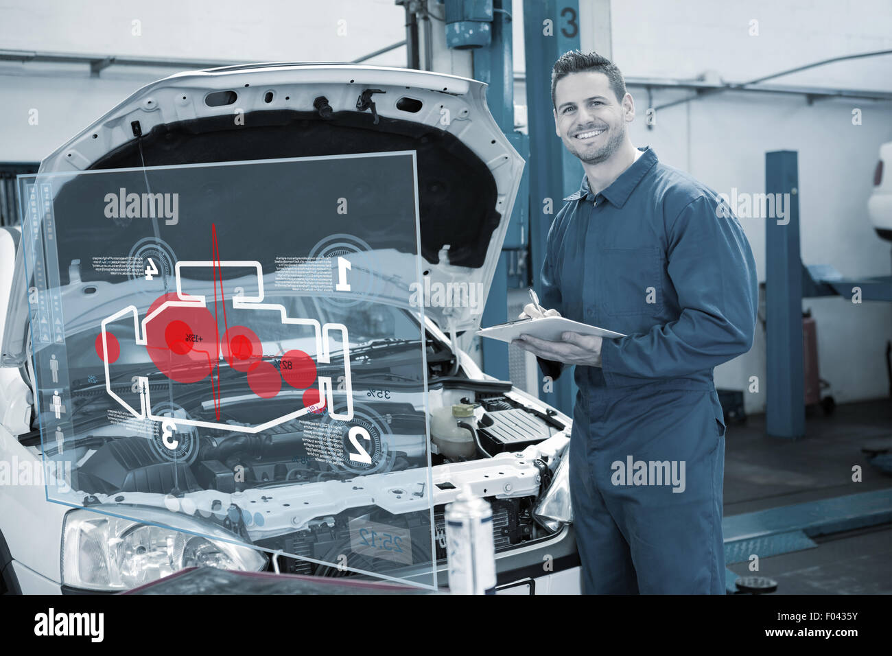 Composite image of engine interface Stock Photo - Alamy