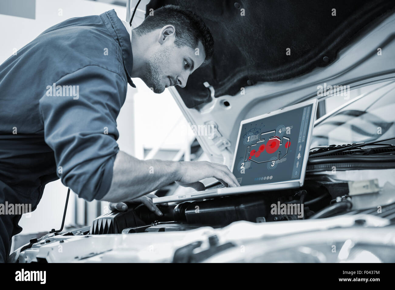 Composite image of engine interface Stock Photo - Alamy