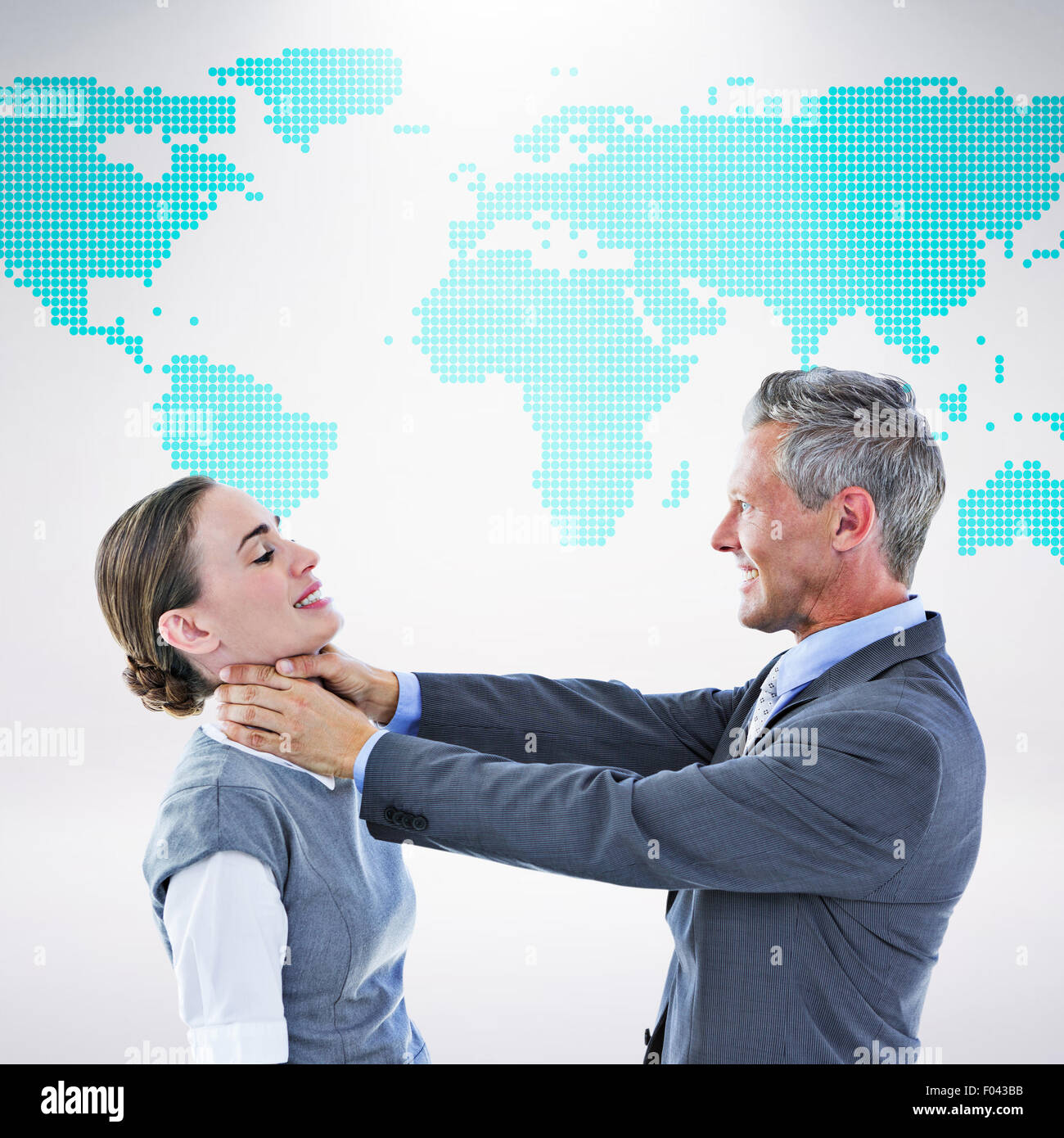 Composite image of business team fighting Stock Photo - Alamy